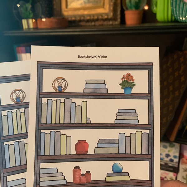 Bookshelf Reading Tracker Planner Stickers -available With or Without ...
