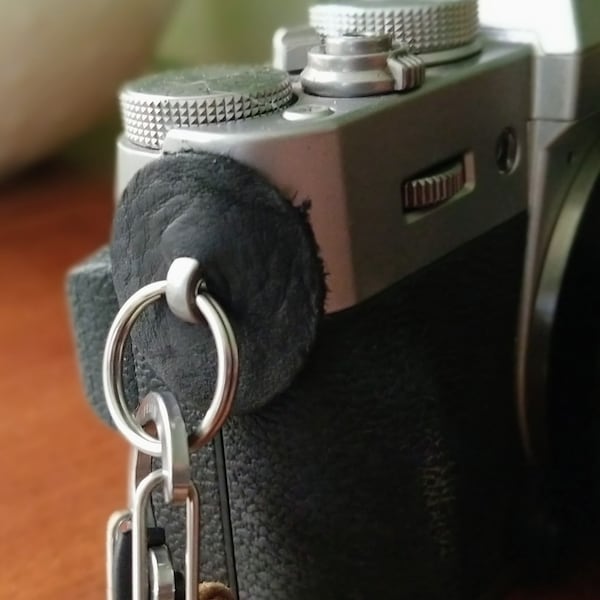 Leather Camera Strap Protectors + 16mm Split Rings - Etsy