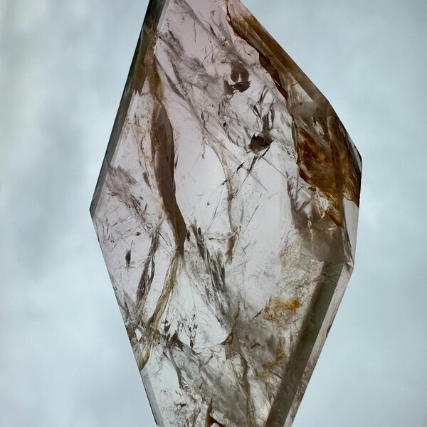 Grade AA Cathedral Lemurian Quartz Point – Iron Inclusion, Self-healed ...
