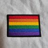 Pride Flag Embroidered Patch | LGBT Gay Lesbian Queer | Hook and Loop ...