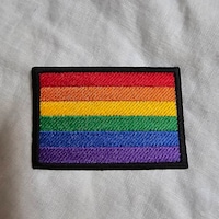Progress Pride Flag Embroidered Patch LGBT Gay Queer Trans Hook and ...