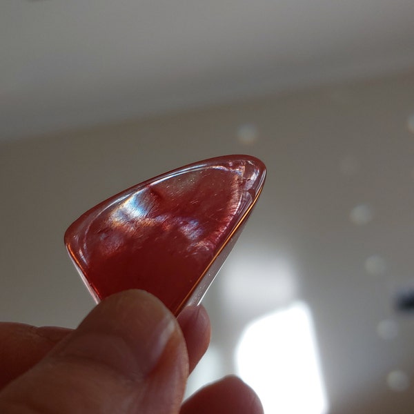Strawberry Obsidian Tumbled Stone, Strawberry Obsidian Pocket Gems - Etsy