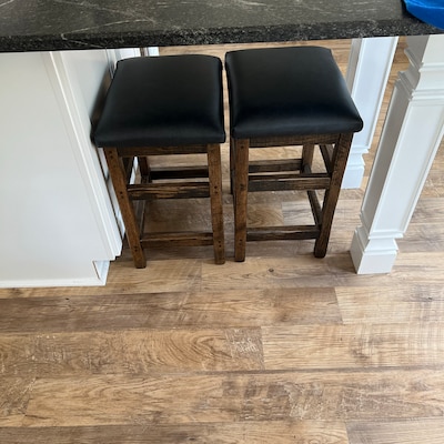 24 Rustic Barn Wood Upholstered Bar Stool With Red Moose Upholstered ...