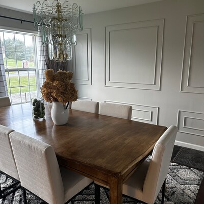 Decorative Wainscot Panel, Wall Moulding Design, Ready Cut Molding Kit - Etsy