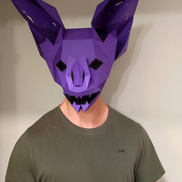 Make Fox Mask,diy Animal Head,3d Polygon Masks,instant Pdf Download ...