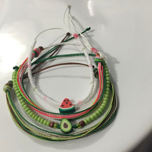 Wanna Watermelon Adjustable Waterproof Bracelet Pack, Watermelon Gift ...