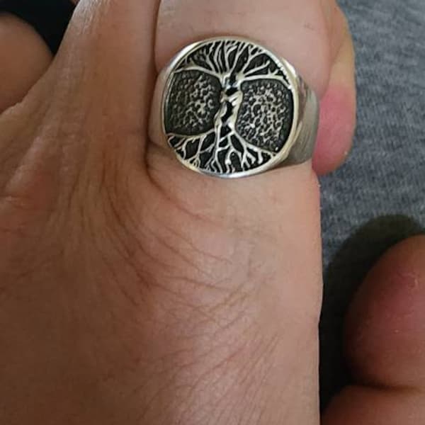925 Sterling Islamic Silver Men's Ring, Arabic Written Silver Ring ...