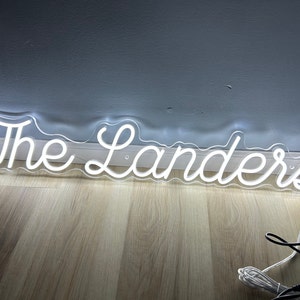 Custom Last Name Neon Sign Wedding for Reception, Led Lights Neon Sign ...