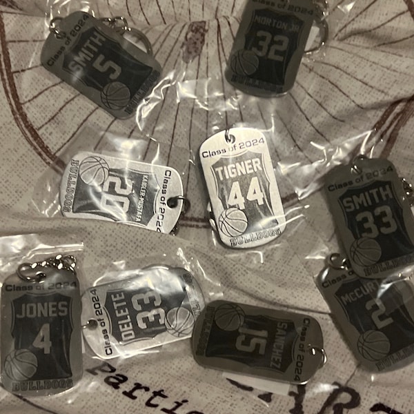 BASKETBALL Player Graduation Keychain or Bag Tag, Personalized FREE ...