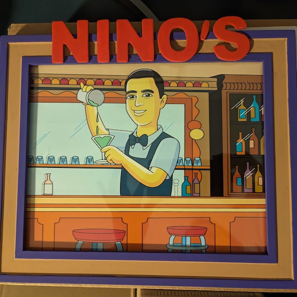 Bartender Gift - Custom Portrait as Yellow Cartoon Character ...