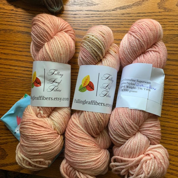 Beach Fade Set Three Skeins Hand Dyed Yarn on Superwash Merino - Etsy