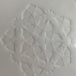 Decagram blue Gold Tile Print - Etsy UK