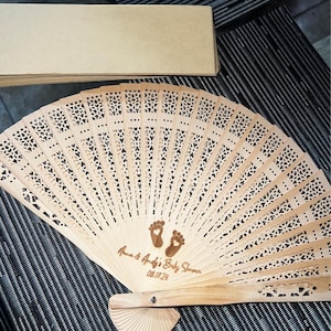 Custom Gift Wrapping Wedding Fans Rustic Fans Wedding Favor Fan ...