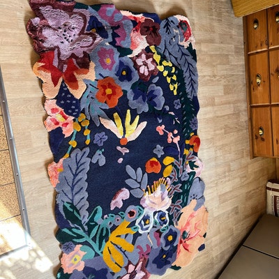 Modern Dot Round Rug 100% Woolen Hand Tufted Area Rug for - Etsy