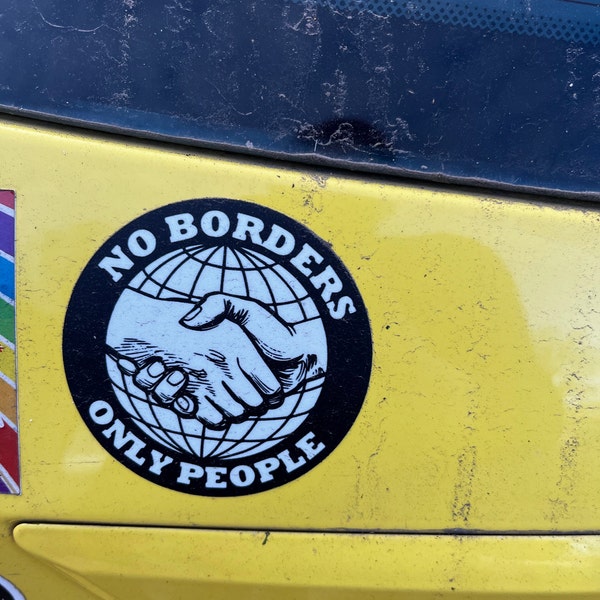 No Borders Only People Sticker Protest Vinyl Decal Abolish Ice No ...