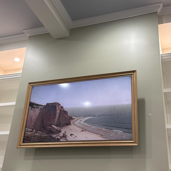 TV Frame, Custom TV Frame, Modern Decor, TV Bezel, Vintage Frame Home ...