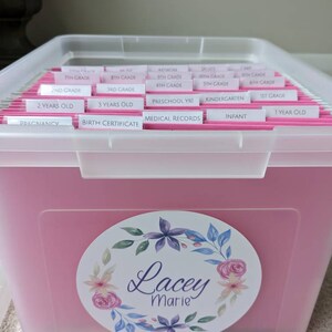 Personalized Photo Storage Bin Baby Photo Box Organizer - Etsy