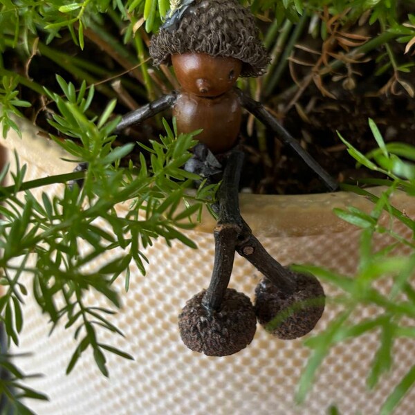 Oakie Acorn Elves, Fantasy Art Figurine, fishing With Dad. - Etsy