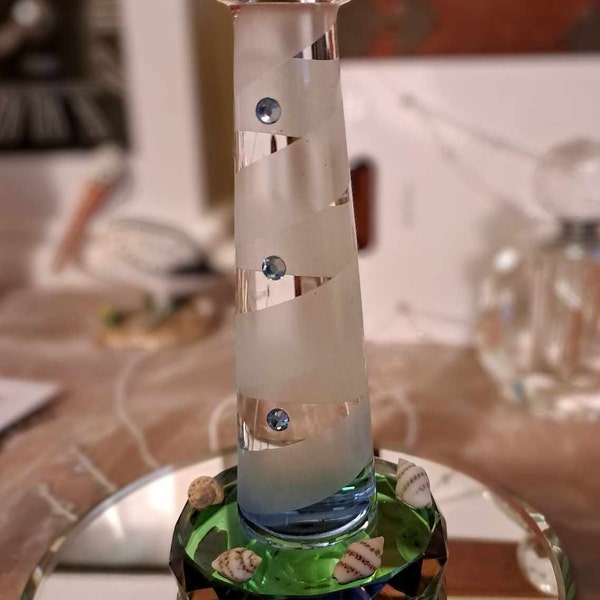 Handmade Blown Glass Lighthouse - Beacon of Light - Etsy