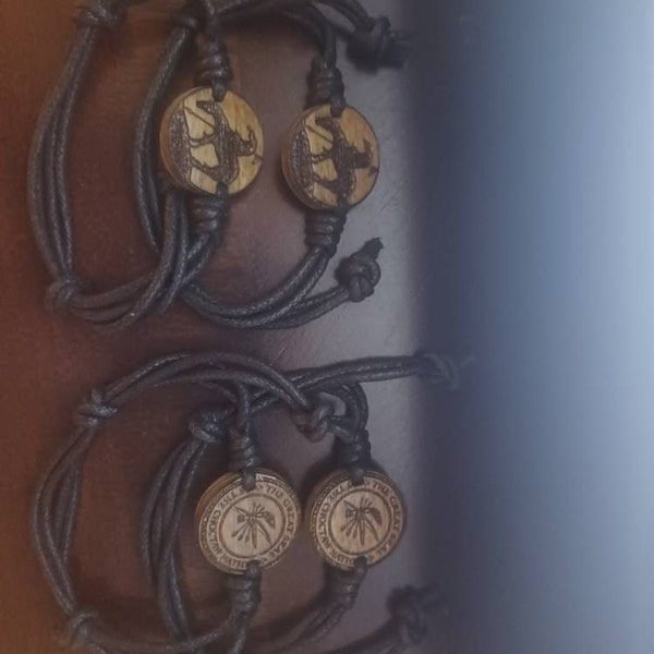 Native American Red Hand Mmiw Symbol Wood Engraved Metal Bezel Pendant ...