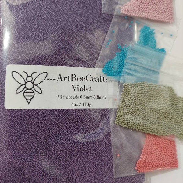 Silver- Microbeads (no Holes) 1.0mm - 1.2mm Caviar Beads USES: Nails ...
