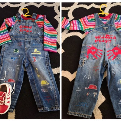 Chucky Costume Baby Toddler Kids Overalls Only Good Guy Child's Play ...