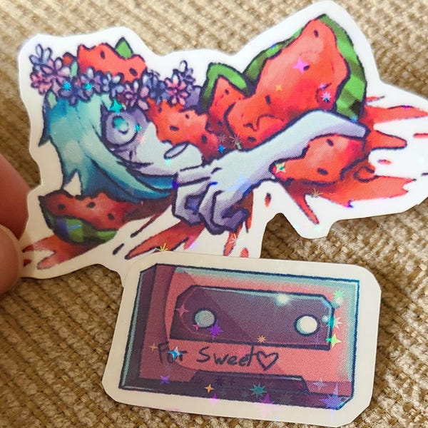 Omori Vinyl Stickers - Omori, Basil, Space Exboyfriend and Sweetheart ...