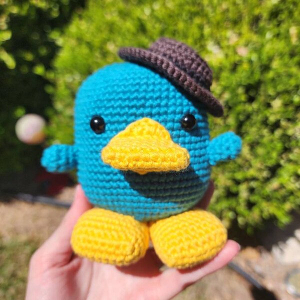 Perry the Platypus Crochet Pattern, Phineas and Ferb Pattern, Ducky ...