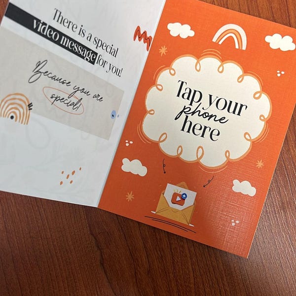 Smart Birthday Greeting Card With NFC, Custom Thanksgiving Greeting ...