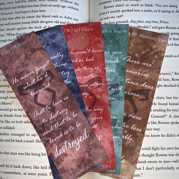 10. Shadowhunters Series Bookmarks - Options Available - Etsy