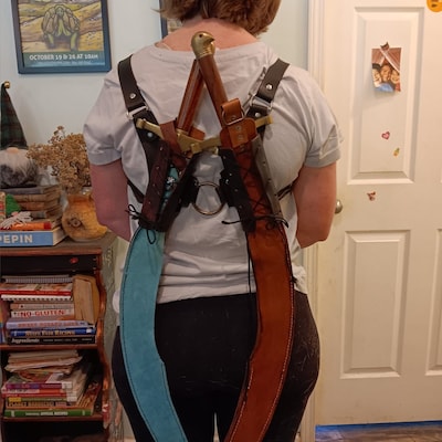 Medieval Dual Strap Sword Holder Sheath Leather Pattern 3 DIY Patterns ...