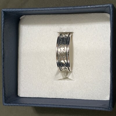 Personalized 925 Sterling Silver Mountains & Waves Ring - Etsy