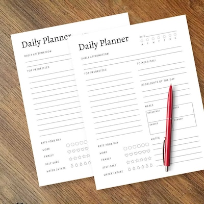 Undated Study Planner Printable Student Planner Assignment - Etsy