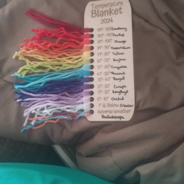Temperature Blanket Color Chart, Knitting Acessories, Crochet Blanket ...