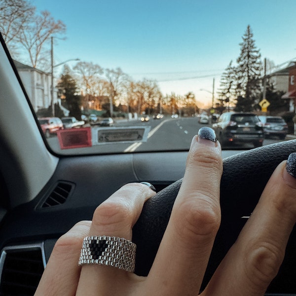 Wave Beaded Ring, Hand Made Ring, Miyuki Beaded Ring, Summer Style Ring ...