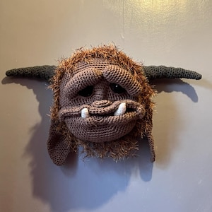 Huge Crochet Fluffy Monster Trophy Head, PDF PATTERN ONLY, Amigirumi ...