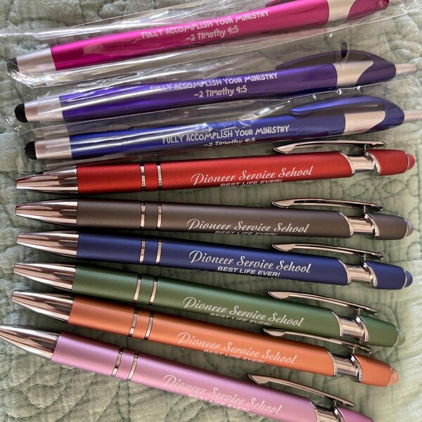 Set of 12 Bright and Cheerful Stylus Pens With Scripture Reminder to ...