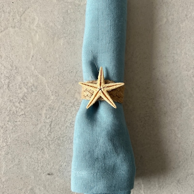 4 Pack Turquoise Gemstone Napkin Rings, Nautical Table, Natural ...