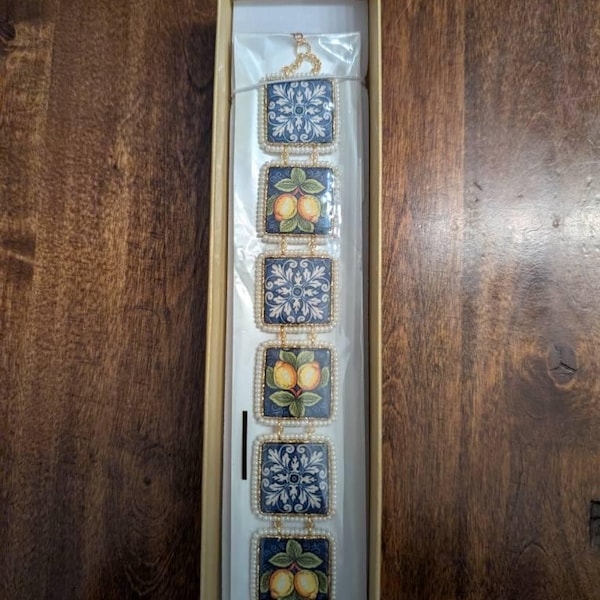 Tile Bracelet, Sicilian Bracelet, With Caltagirone Ceramic Tiles ...