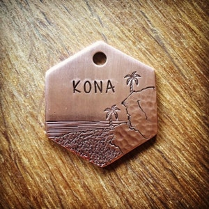 Dog Tags, Dog Tags for Dogs, the Palms, Dog Tag With Palm Trees, Pet ID ...