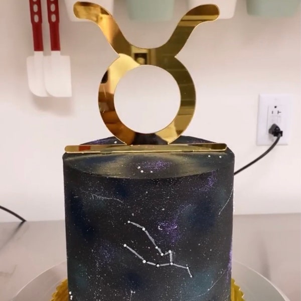 Zodiac - Taurus Symbol 225-945 Cake Topper - Etsy