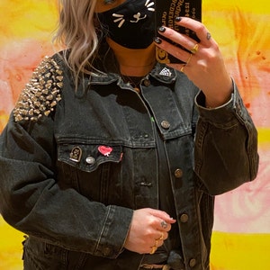 Studded Levi's Denim Jacket Oversize Boyfriend Fit Women / Men ...