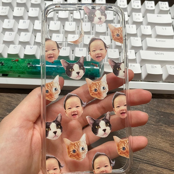 Personalized Face Pattern iPhone Case - Custom Faces Phone Case ...