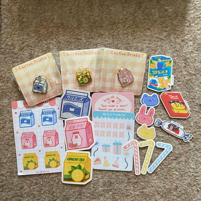 Kawaii Pastel Fun Festival Theme Enamel Pins sliding & Spinning Pins - Etsy