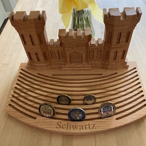 Engineer Castle Challenge Coin Holder, Army Engineer, USMC 1371, Combat ...