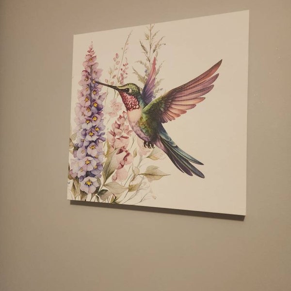 Hummingbird Wall Art, Hummingbird Canvas Home Decor, Humming Bird ...