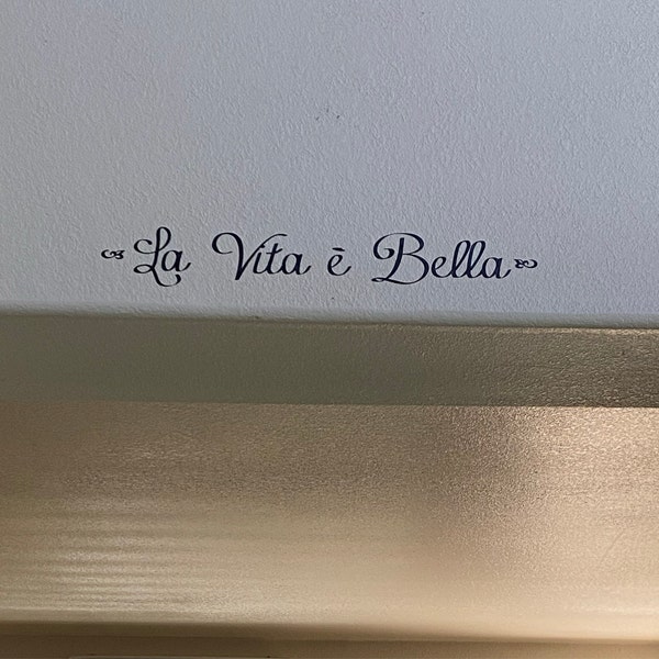 La Vita E Bella (life is Beautiful) Vinyl Lettering Wall Decal Sticker ...