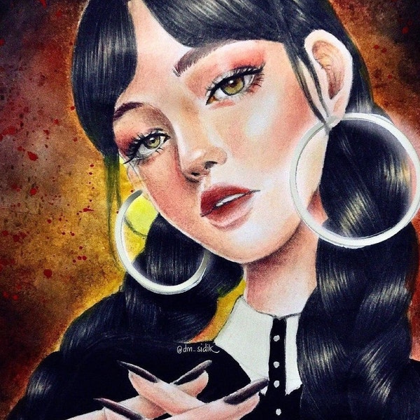 Retro Girl Coloring Page for Adults - Printable Coloring Page - Etsy