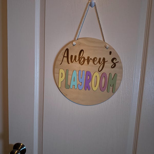 Rainbow Playroom Sign, Custom Playroom Sign, Kids Wall Decor, Classroom ...