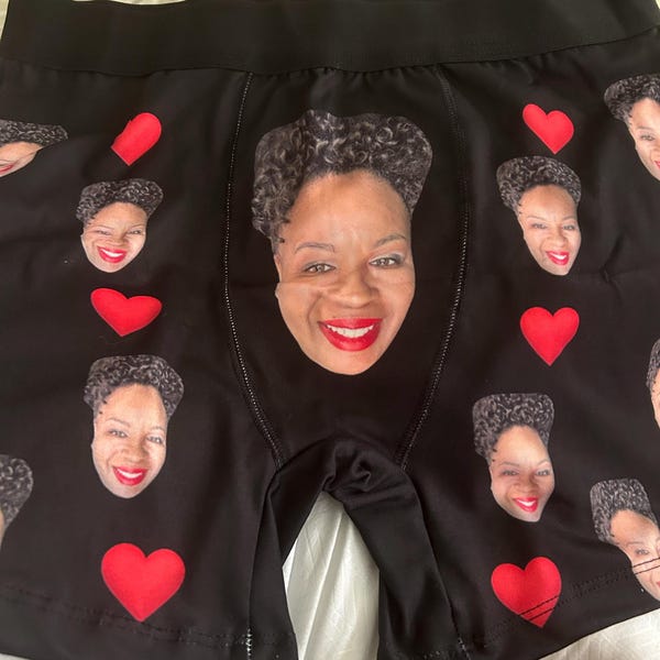 Custom Swim Shorts for Man, Personalized Men Swimwear, Custom Face Swim ...